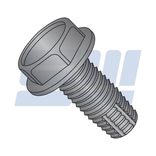 #8-32 X 1/2" Indented Hex Washer Type-F Thread Cutting Screw Steel Zinc