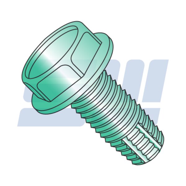 #8-32 X 1/2" Indented Hex Washer Type-F Thread Cutting Screw Steel Zinc