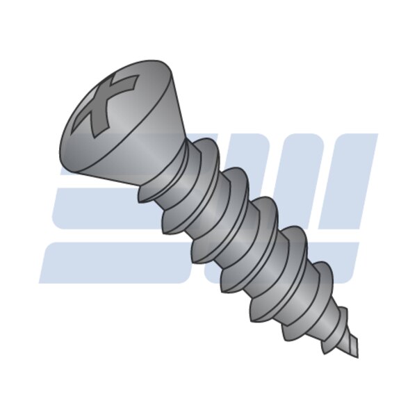 #4-24x3/4" Phillips Oval Type-AB Self-Tapping Screw Steel Plated Clear Zinc
