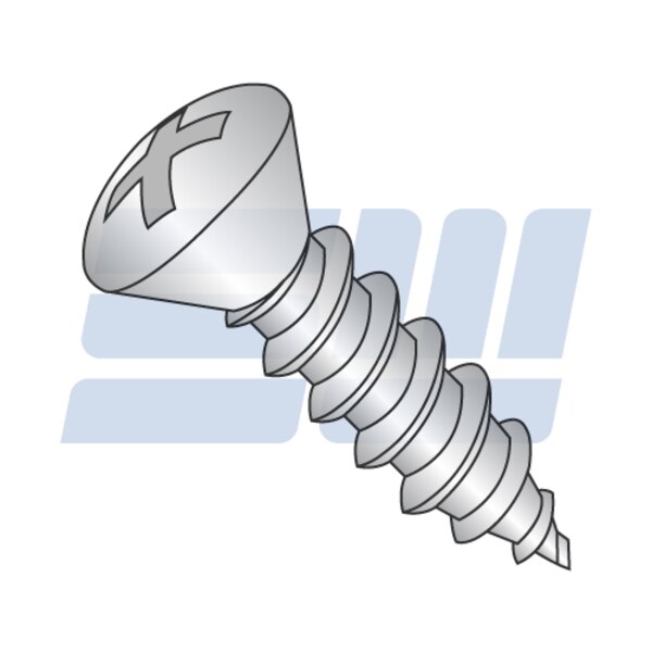 #4-24x3/4" Phillips Oval Type-AB Self-Tapping Screw Steel Plated Clear Zinc