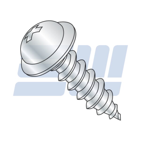#6-18x1" Phillips Round Washer Type-A Self-Tapping Screw Steel Plated ...