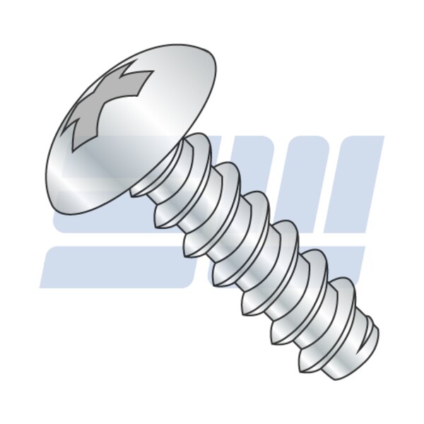 #8-18x1" Phillips Truss Type-B Self-Tapping Screw Steel Plated Clear Zinc