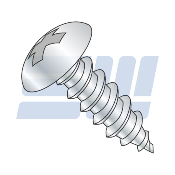 #8-18x3" Phillips Truss Type-AB Self-Tapping Screw Steel Plated Clear Zinc