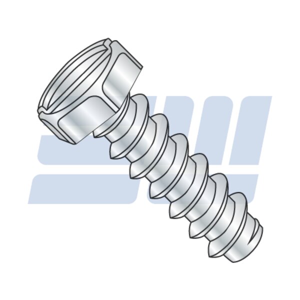#8-18x1/2" Slotted Indented Hex Type-B Self-Tapping Screw Steel Plated ...