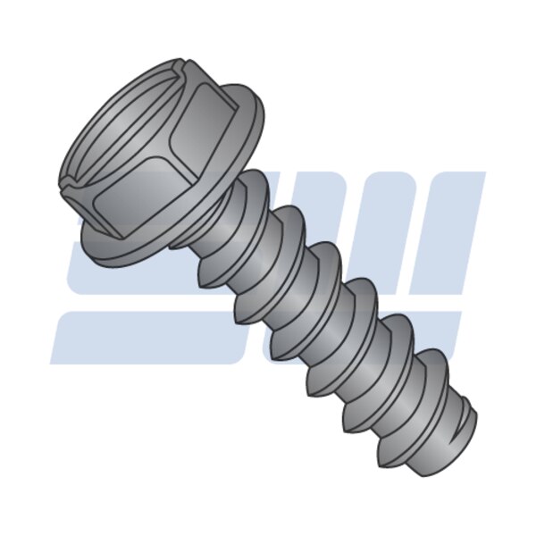 #8-18x1/2" Slotted Indented Hex Washer Type-B Self-Tapping Screw Steel ...