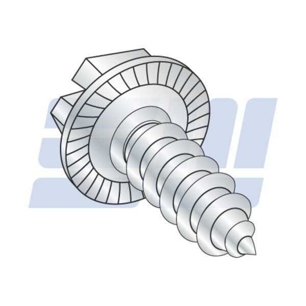 #14-14x1-1/4" Slotted Hex Washer, Serrated Type-AB Self-Tapping Screw ...